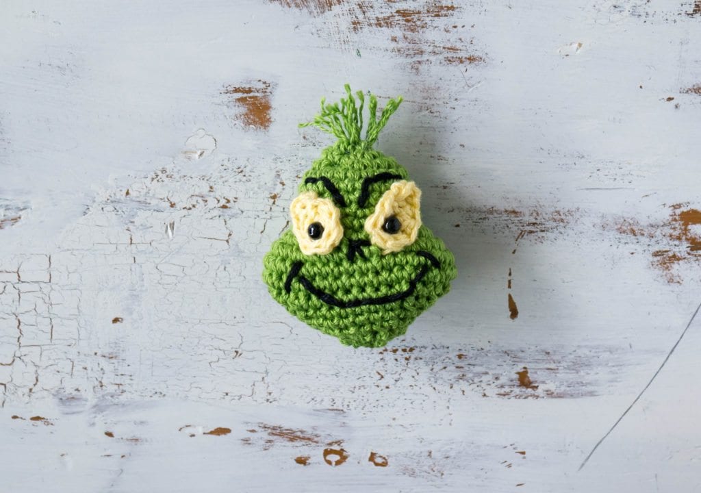 Crochet Grinch Inspired Christmas Ornament • Sewrella
