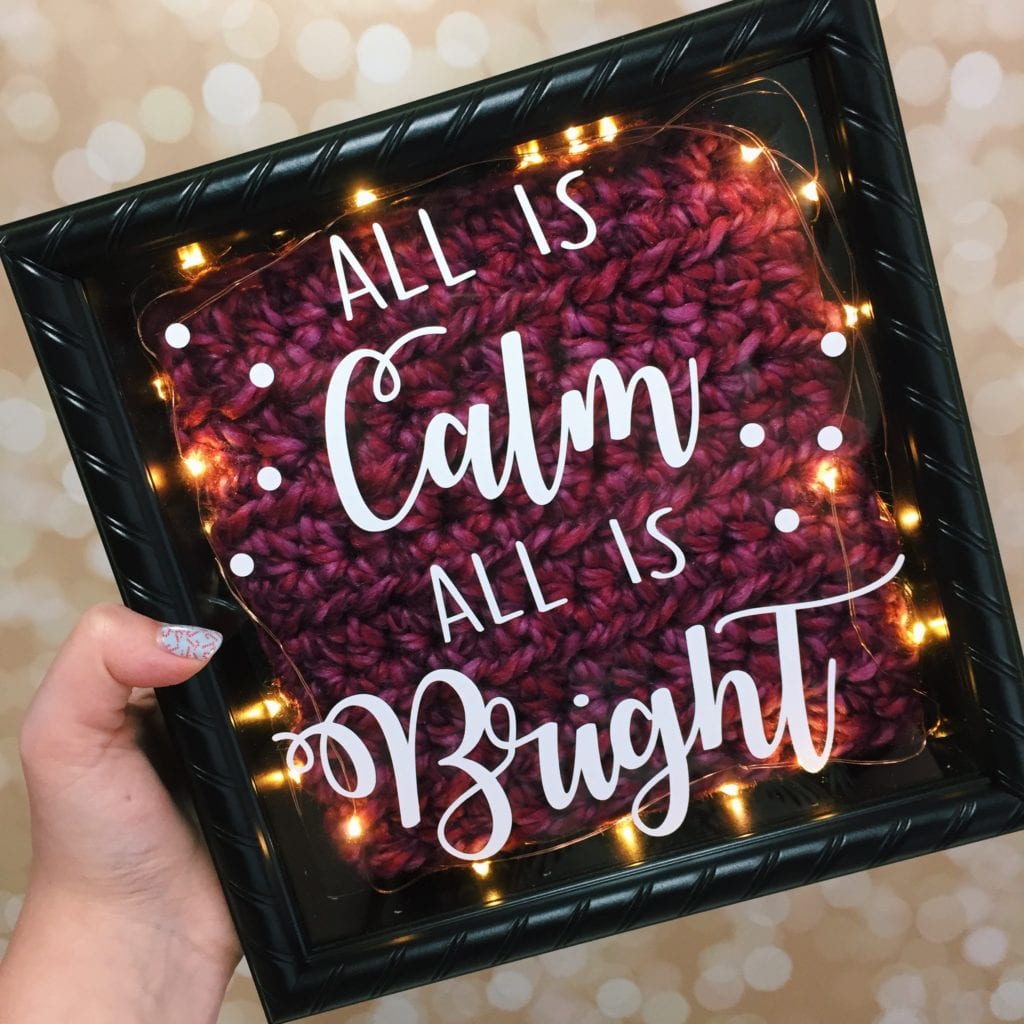 All is Calm, All is Bright Lighted Crochet Shadowbox • Sewrella