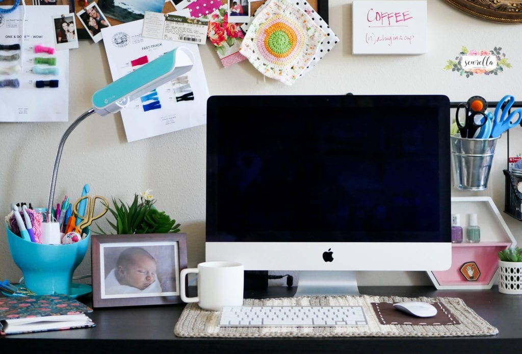 Crochet Desk Mat & OttLite Review & GIVEAWAY • Sewrella