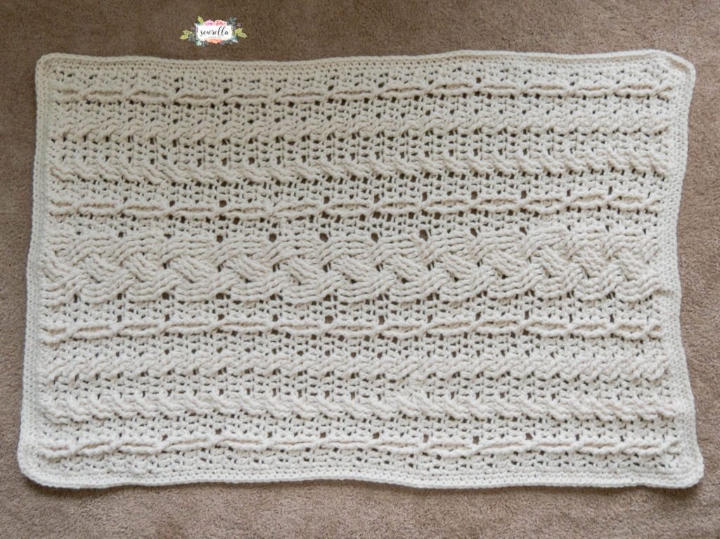 Crochet Heirloom Cabled Throw • Sewrella