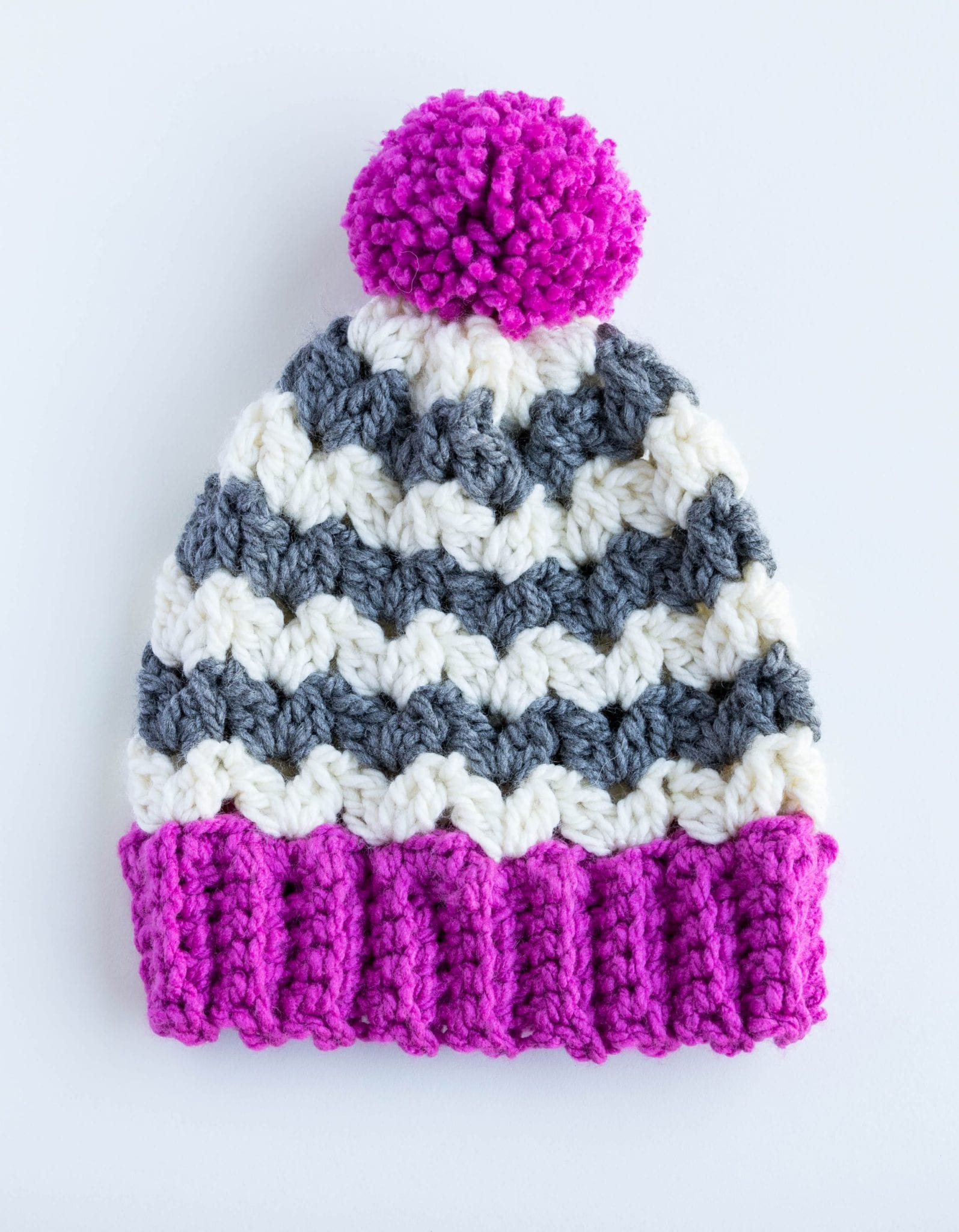 Crochet Color Pop Striped Beanie • Sewrella
