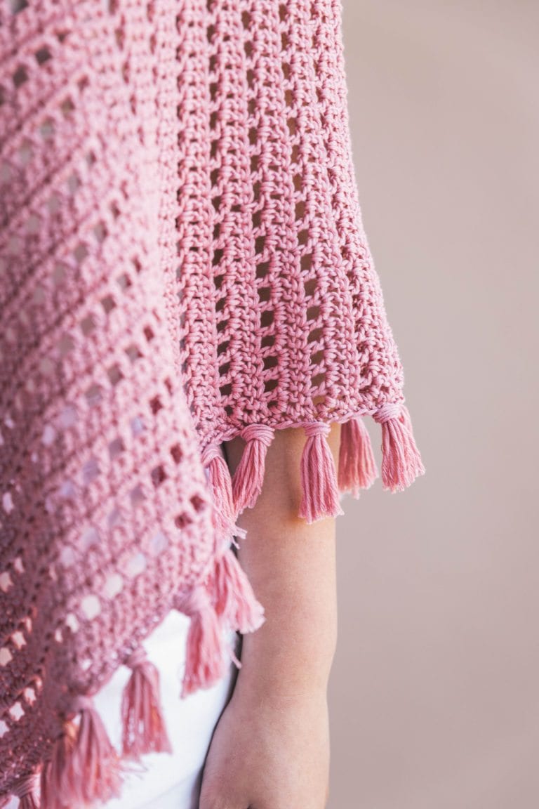 Crochet Ava Fringed Poncho • Sewrella