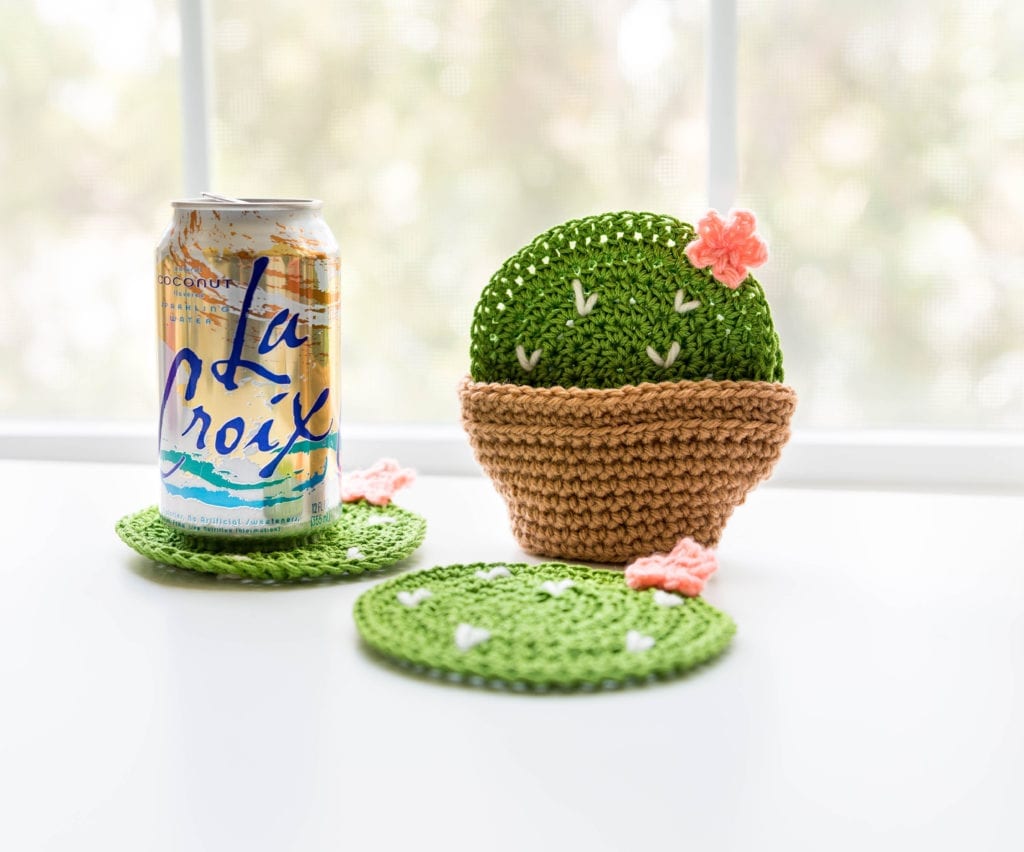 Crochet Cactus Coasters • Sewrella