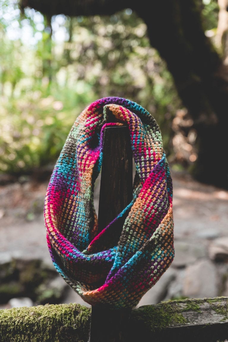 Crochet Color Pooling Scarf • Sewrella