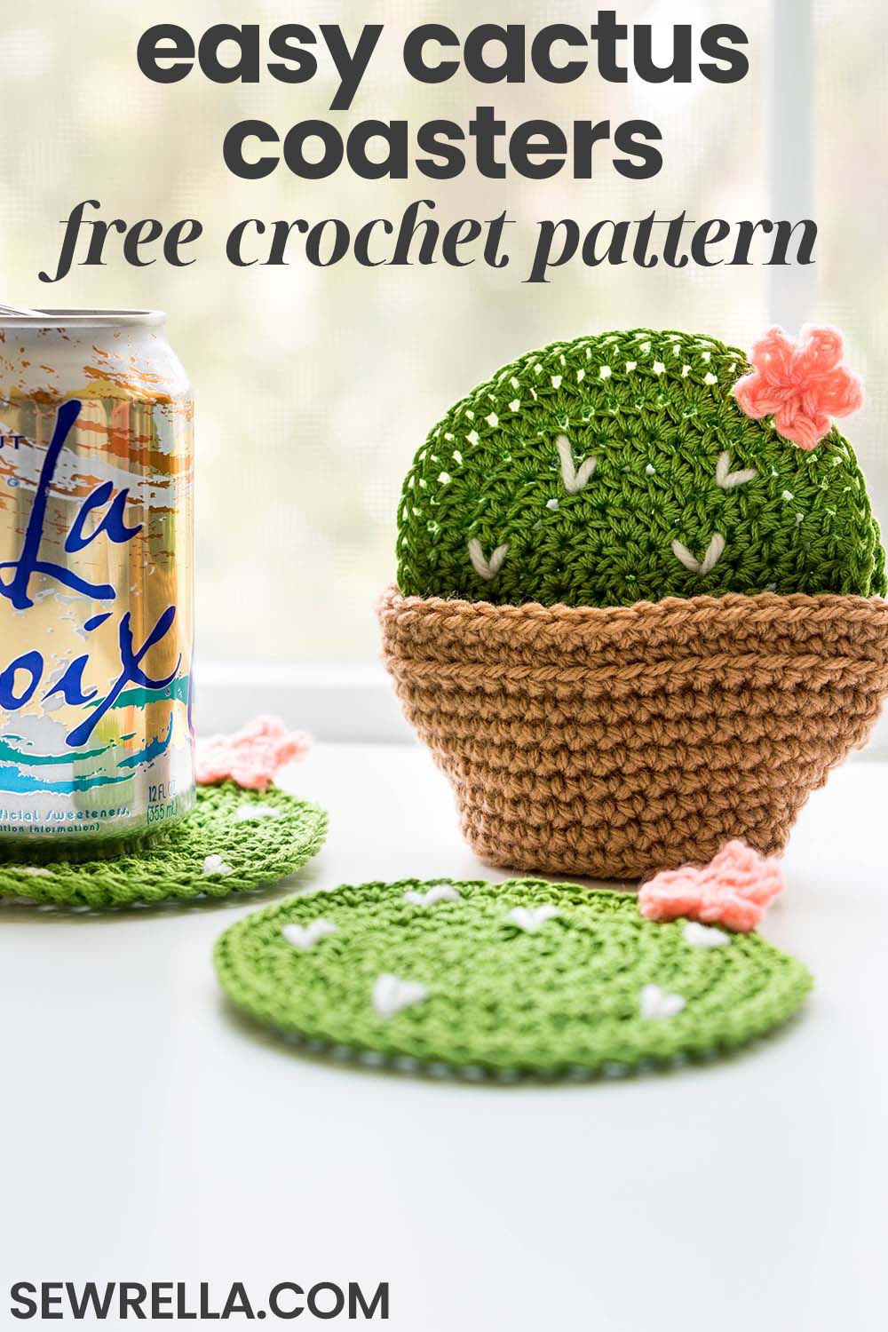 Crochet Cactus Coasters • Sewrella