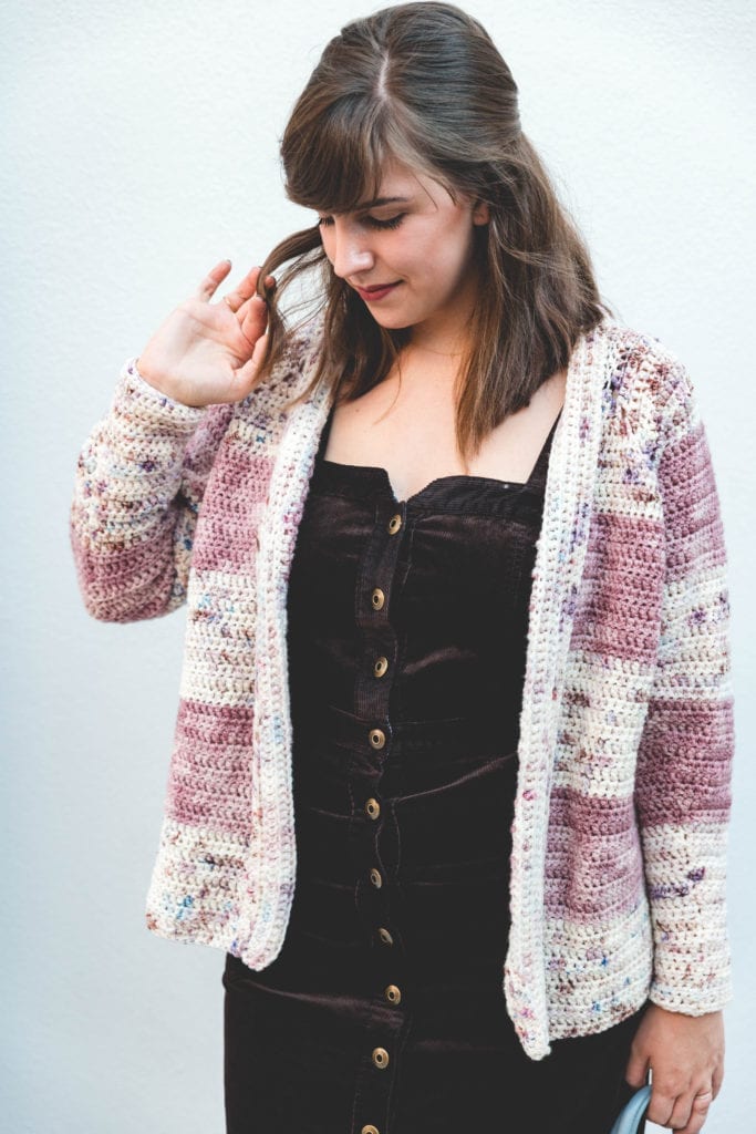 Crochet Slouchy Stripe Cardigan • Sewrella
