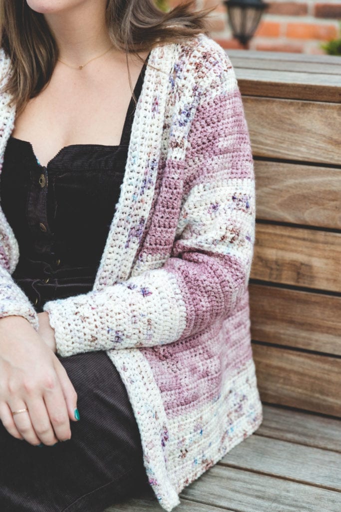 Crochet Slouchy Stripe Cardigan • Sewrella