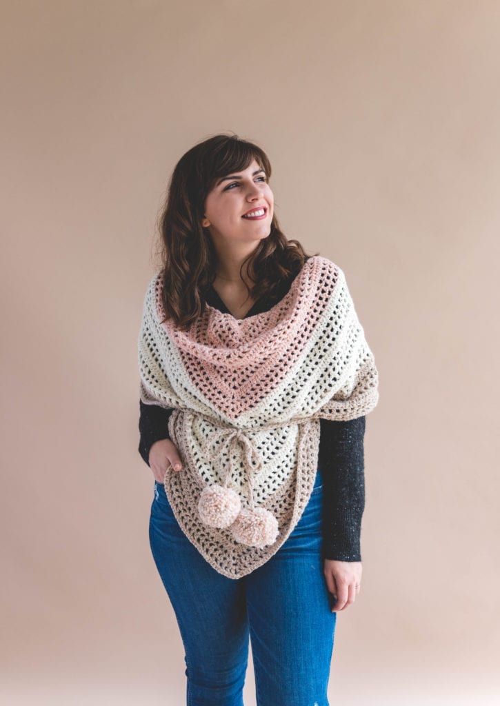 Crochet Elle Convertible Shawl • Sewrella