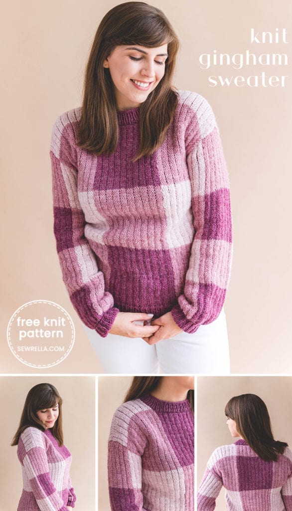 Knit Gingham Sweater • Sewrella