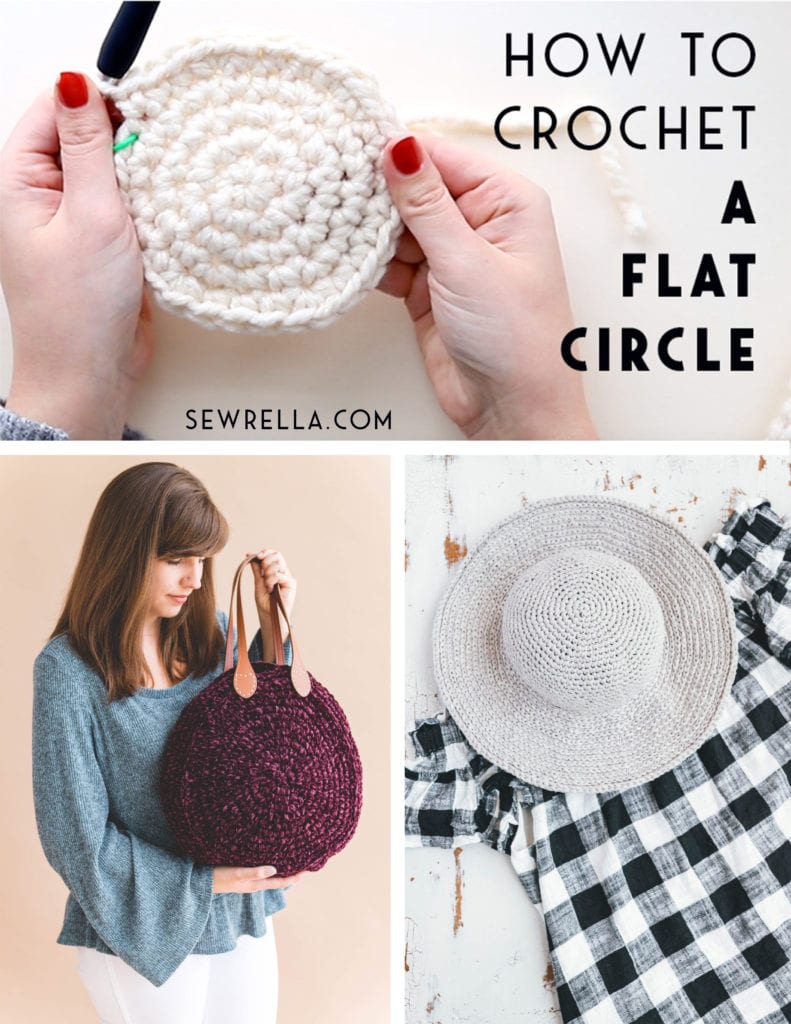 How to crochet a flat circle - free pattern and video tutorial