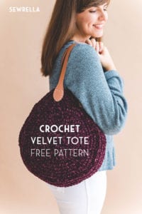 Crochet Velvet Tote Bag • Sewrella