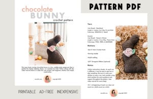 Crochet Chocolate Bunny - Easter Project - free pattern