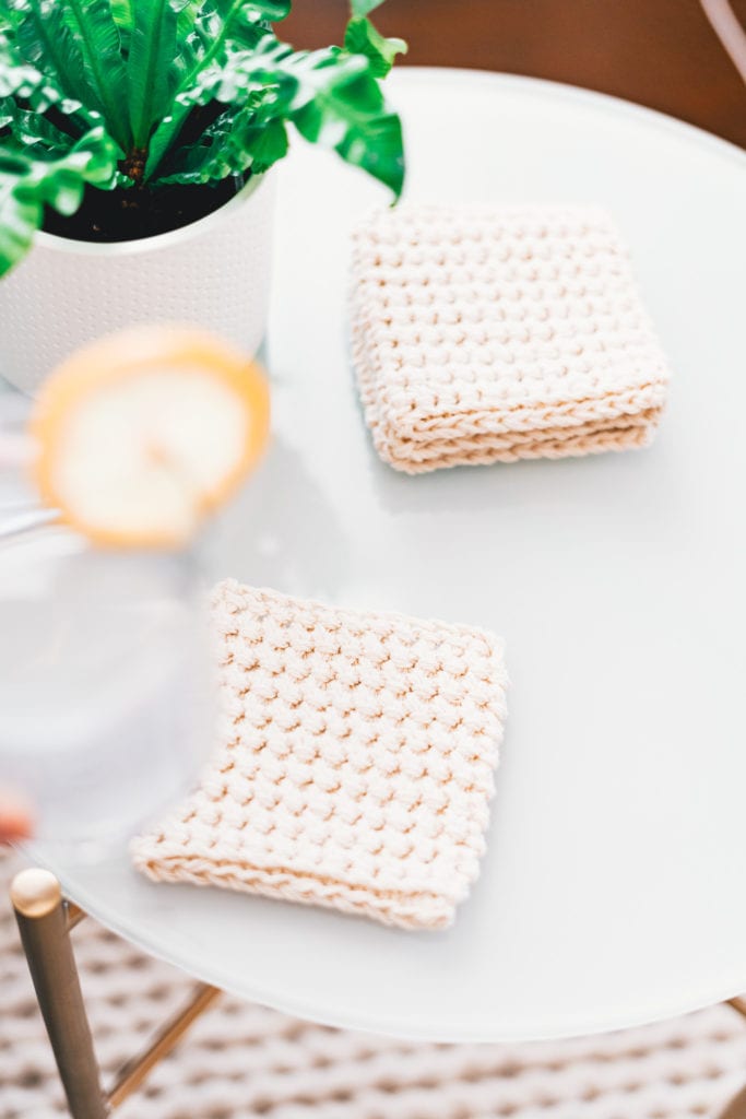 Textured Crochet Coasters - free pattern and tutorial - Sewrella