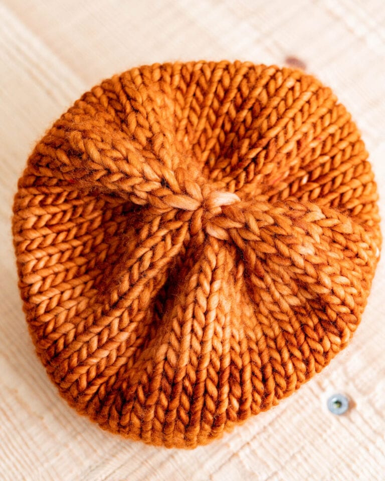 Super Bulky Knit Hats - 10 sizes - free pattern